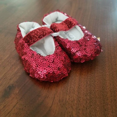 Ruby Red Sequin Slippers Dorothys Shoes Halloween Baby and Toddler Girl ...