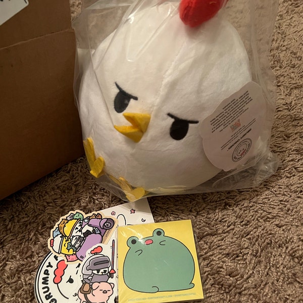 Grumpy Chicken Plushie, Chicken Plush, Chicken Stuffed Animal, Chicken ...