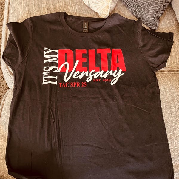 Deltaversary, Line Name and Number Tshirt - Etsy