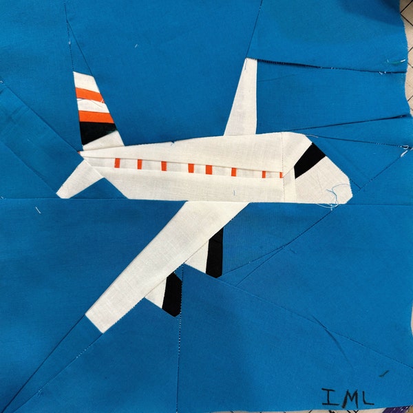 Airplane, 12 Inch Paper Piece Quilt Block Pattern. - Etsy