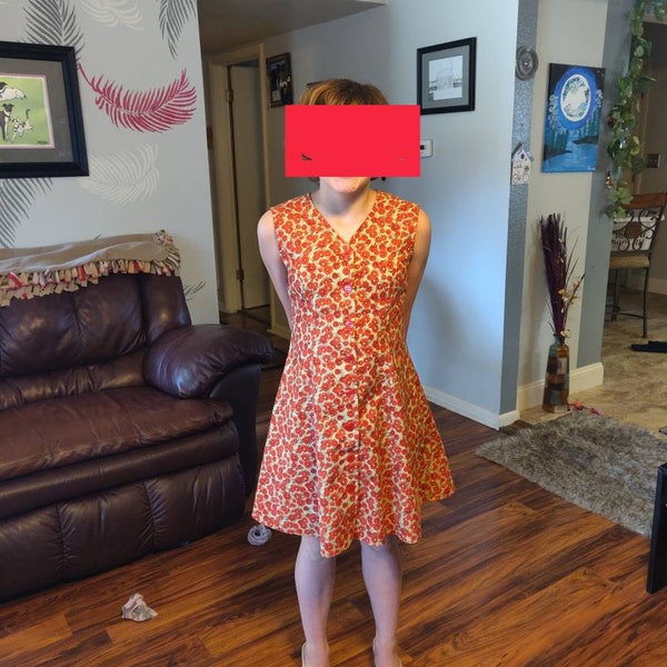 A Sleeveless Flared Dress With Flutter Wrap Variation Pattern for Women ...