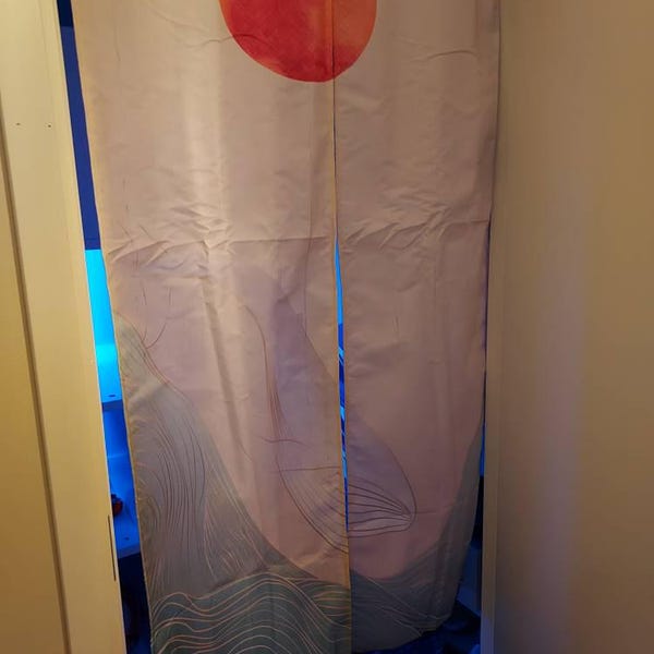 Frog Rider Noren Door Curtain With Velcro/grommet/sleeve, Japanese ...