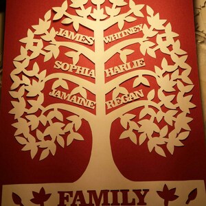 Custom Leaf Family Tree for 6 six Family Members PDF SVG - Etsy
