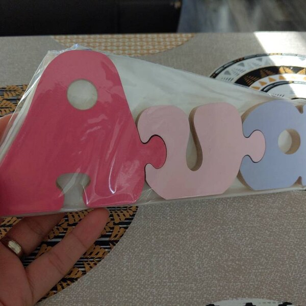 Name Jigsaw Personalised Childrens Puzzle Wooden Handmade Boys and ...
