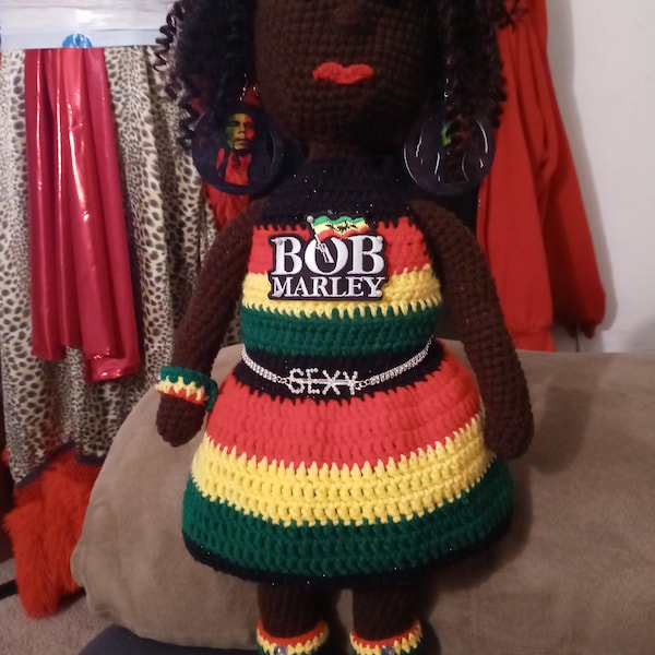 TBC Crochet Doll Pattern - 18 Inch Crochet Doll Pattern - Black Doll ...