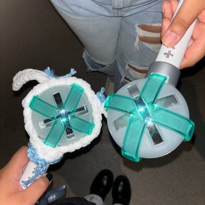 Engenebong, Pink Bunny Enhyphen Crochet Fluffy Lightstick Cover - Etsy