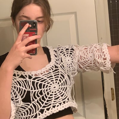 ADVANCED CROCHET PATTERN Gothic Crochet Spiderweb Top, Alternative ...