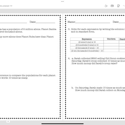 Eureka Math Engage NY Extra Worksheets for 4th Grade - Etsy