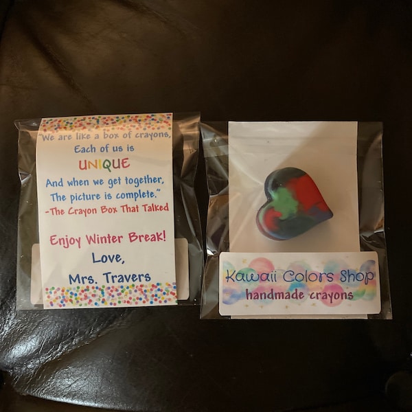 HEART CRAYON Box That Talked Poem, Student Gift From Teacher ...