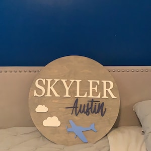 Custom Name Sign Round Sign Baby Name Sign Nursery Room | Etsy