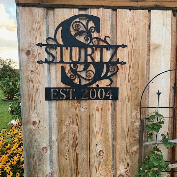 Personalized Metal Address Sign, Modern Address Sign, Realtor Gift Idea ...