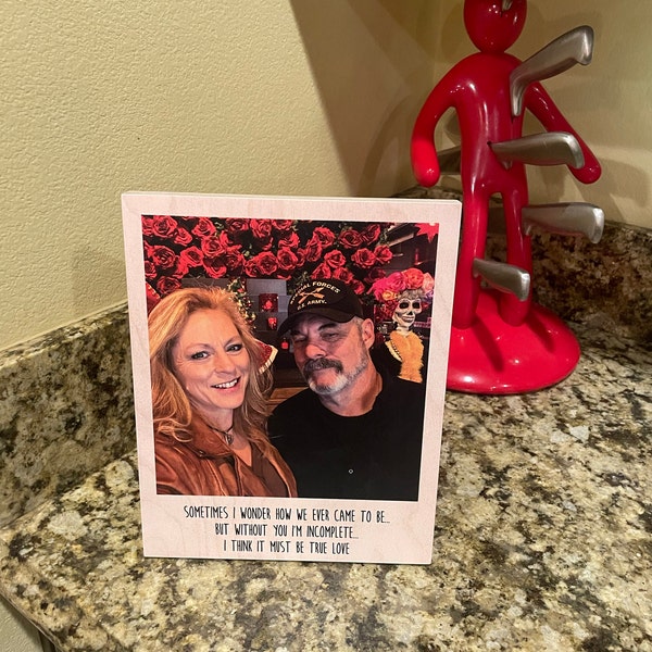 Personalized Picture Frame, Photo on Wood, Picture Frames Quotes ...