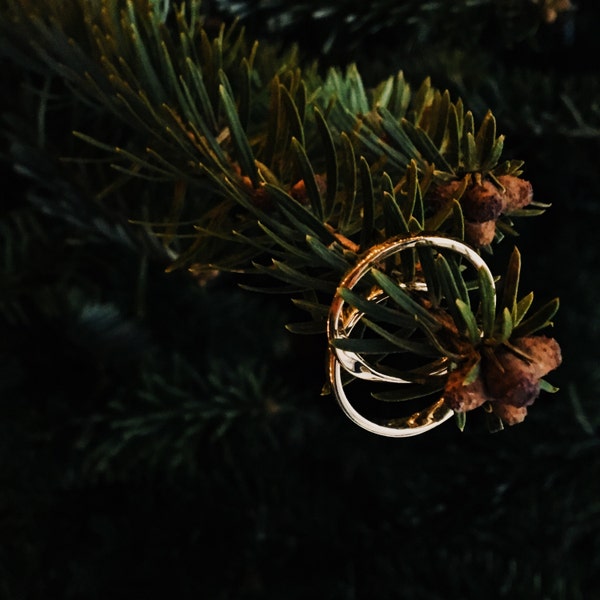 Mobius Ring, Gold Mobius Ring Set, His and Her, Solid Gold Mobius ...