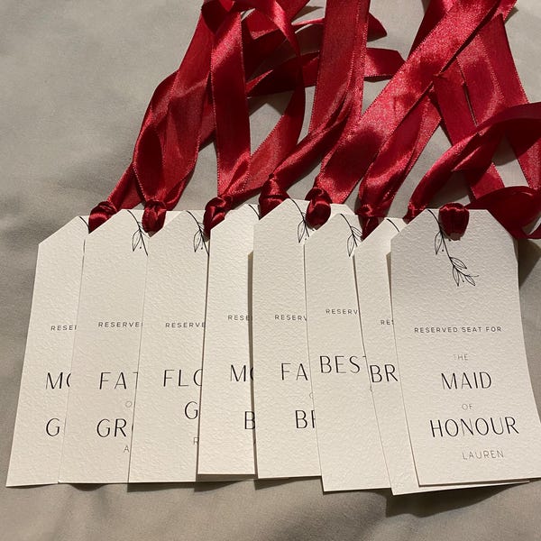 In Loving Memory Wedding Sign, Reserved Seat Tag, in Loving Memory Tag ...