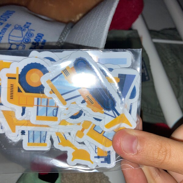 Construction Truck Stickers | Waterproof | No Mess Peel & Restick ...