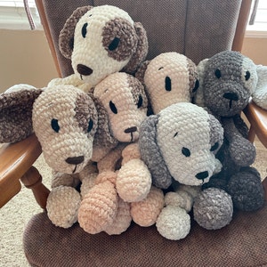 Crochet Snuggler Puppy Pattern, Amigurumi Crochet Puppy Cuddler Lovey ...