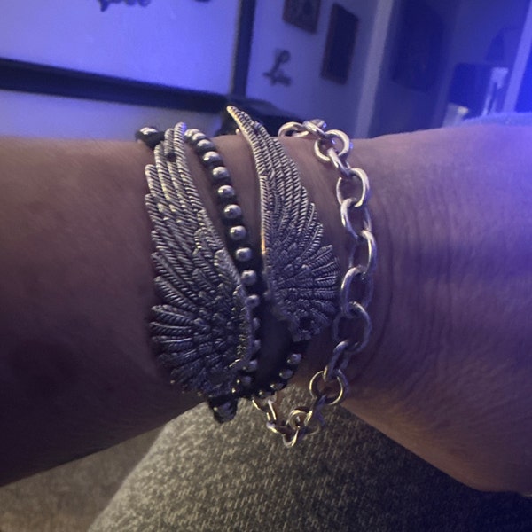 Angel Wings Wrap Bracelet - Etsy