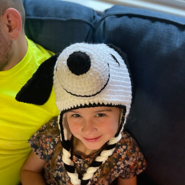 MADE TO ORDER, Crochet Snoopy Hat, Crochet Woodstock Hat, Custom ...