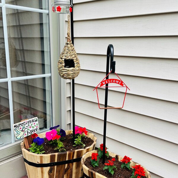 Hummingbird Haven Sign, Hummingbird Wooden Sign, Flower Garden Sign ...