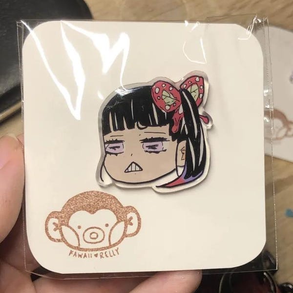 Demon Slayer Handmade Anime Pins Etsy