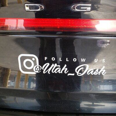 Follow Us Me INSTAGRAM Custom Vinyl Decal Personalized Text - Etsy