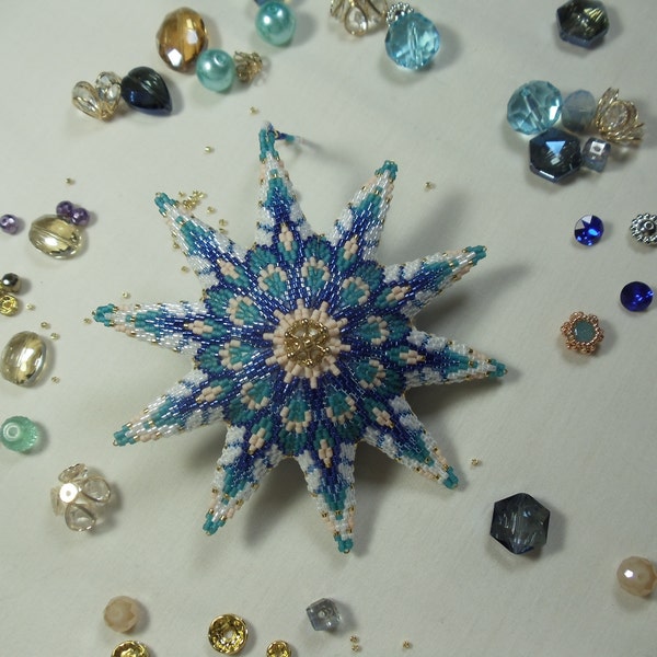 Christmas Star Beading Tutorial - Peyote 2 Drop Star Pattern for ...