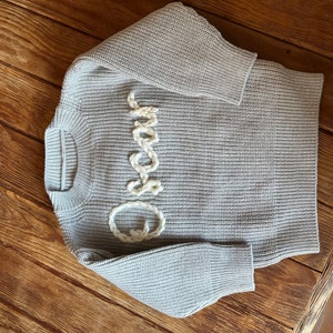 Personalised Knitted Jumper Baby Jumpers Name Jumper Keepsake Jumper ...
