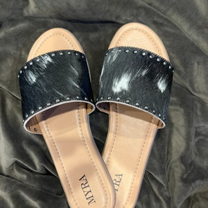 Genuine Cowhide Western Slippers House Shoes - Etsy