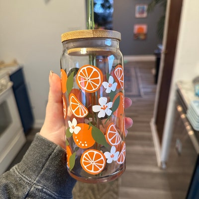 Boho Blueberry Beer Can Glass, Beer Can Glass, Beer Glass, Libbey Glass ...