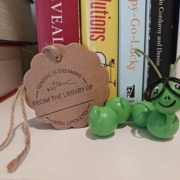 Handmade Wooden Book Worm; Bookworm;large and Small Book Worm Decor ...