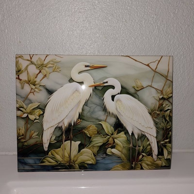 White Dove Ceramic Tile, Bird Accent Tile - Etsy