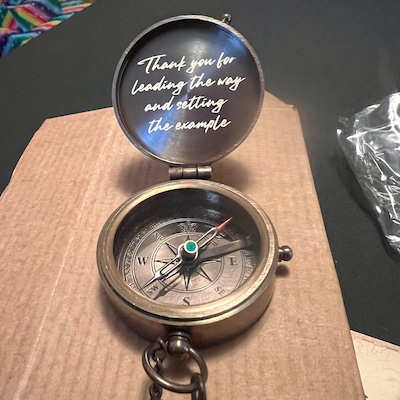 Personalized Brass Compass Birthday Gift for Husband, Wedding Gift ...