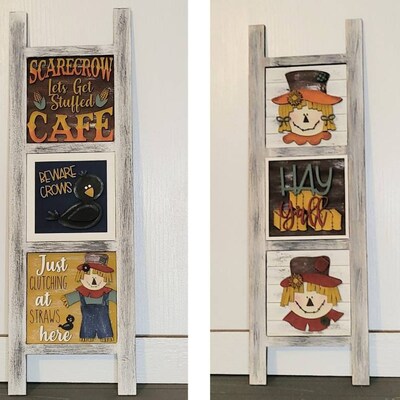 Scarecrow Fall Interchangeable Leaning Sign File SVG, Glowforge ...