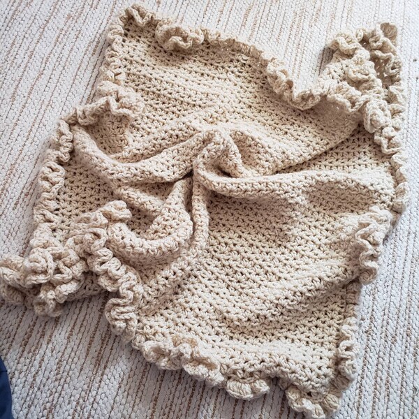 Baby Sprout - the Ruffled-edge Baby Blanket Crochet Pattern | Crochet ...