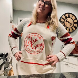 Lefse Gang Apron. Flour Sack Kitchen Apron. Made in the Midwest ...