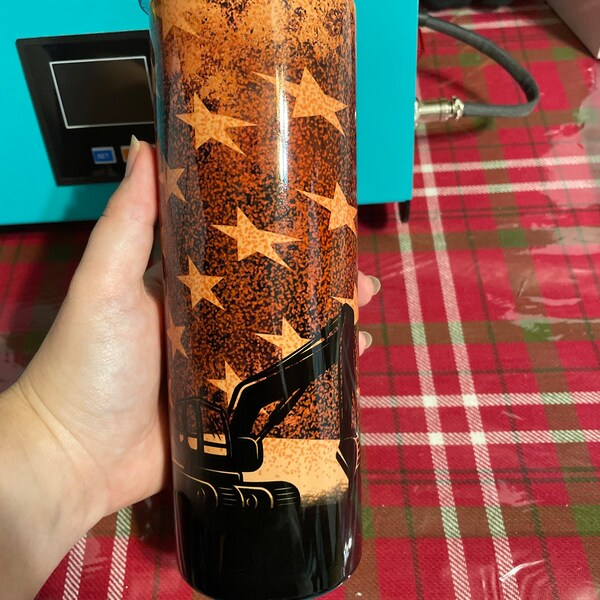 Backhoe - Tumbler Sublimation Transfer - Ready to Press - Heat Transfer ...