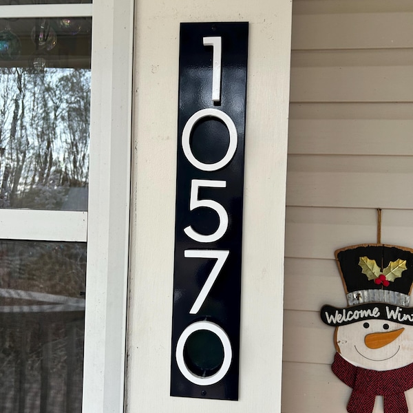 10 Inch Modern House Numbers & Letters, Floating or Flush, Durable ...