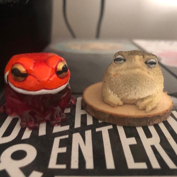 Baby Desert Rain Frog Figurine... Angry Squeaker Frog - Etsy