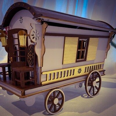 3D DIY MDF Model Kit Large Gypsy Caravan vardo Scale Approx 1:12 - Etsy ...