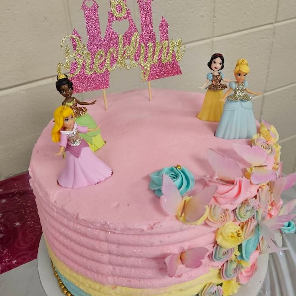 Princess Cake Topper | Princess Party Decor | Princess Party | Disney ...