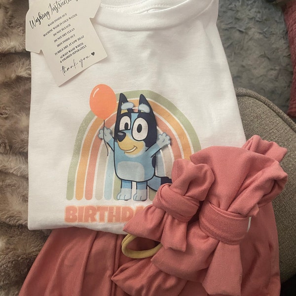 Bluey Birthday Girl Bluey Top Bluey Shirt Bluey Birthday - Etsy