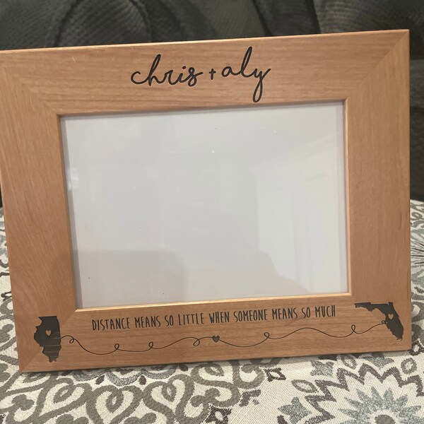Personalized Long Distance Relationship Picture Frame, Long Distance ...