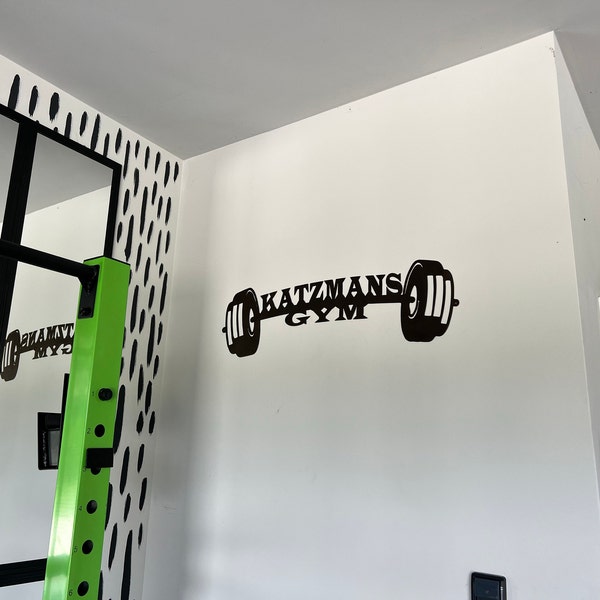 Personalized Gym Sign | Weights Sign | Metal Fitness Sign | Garage Sign ...