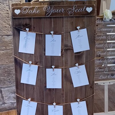 Rustic Order of the Day Sign, Rustic Order of Service Sign, Wedding ...