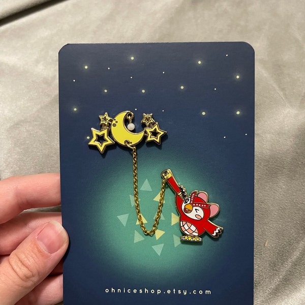 Animal Crossing Enamel Pin - Celeste Stargazer - Etsy