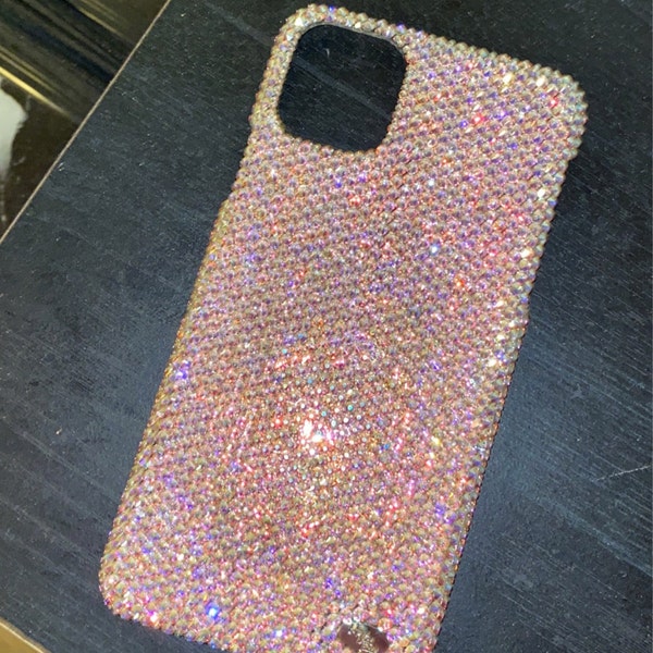Small 12ss Iridescent Crystal AB Rhinestone BLING Back Case Made W ...