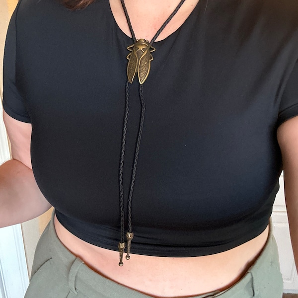 Cross Pearl Flower Bola Bolo Tie Leather Rope Wedding Necklace Golden ...