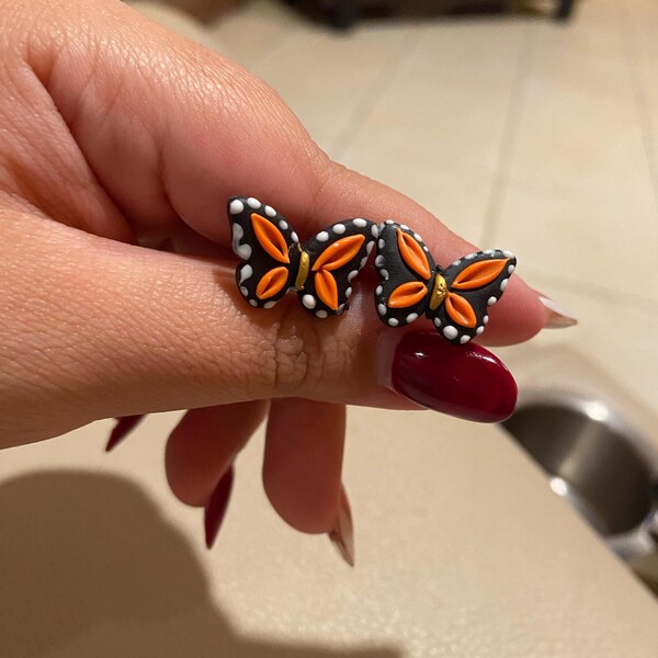 Mexican Dia De Los Muertos Clay Earrings| Calavera De Cempasúchil ...