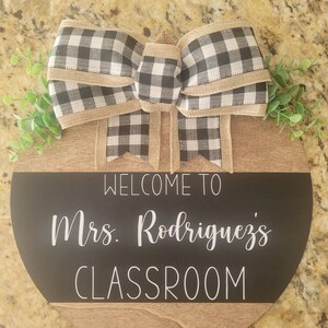 Teacher Classroom Door Sign Teacher Gift Teacher Welcome - Etsy