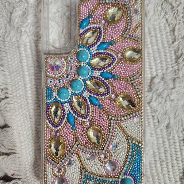 Bling Mandala Phone Case, Custom Flower Mandala Phone Cover, Mandala ...